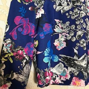 Tops | Pretty Blue Floral Long Sleeve Top | Poshmark